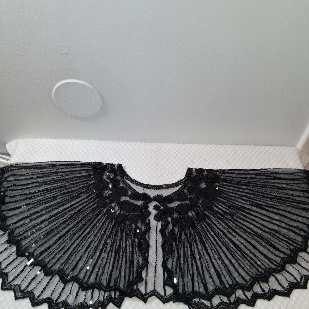 Unbranded | Accessories | Beaded Sequin Sheer Shawl Sz Os Roaring 92s ...